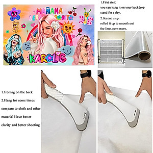 Karol G Background Birthday Decorations, Karol G Happy Birthday Banner Backdrop for Manana Sera Bonito Birthday Party Supplies (5x3ft)