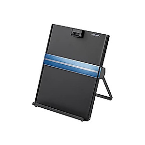 Fellowes 11053 Metal Copyholder, Steel, 200 Sheet Capacity, Black