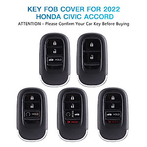1797 Key Fob Cover for Honda Civic 2022 2023 CR-V HR-V Accessories Keychain Car Remote Shell Bling Crystal TPU Silver