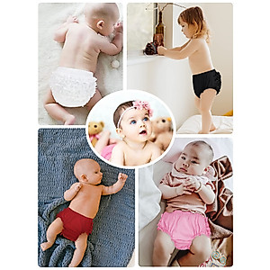 Century Star Baby Bloomers Ruffle Diaper Cover for Toddler Girls Newborn Toddler Kids Panties Bloomers Girl's Cotton Shorts A White 12-24 Months