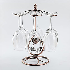 YFQHDD Metal Wine Glass Holder Hanging Drinking Glasses Storage Creative Goblet Holder for Bar Home Kitchen Decoration