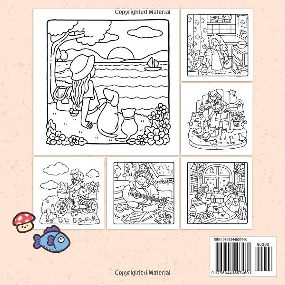 Girl Moments: Coloring Book for Adults and Teens Featuring Cute Cozy Daily Activities for Relaxation (Cozy Spaces Coloring)