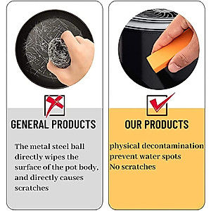 2022 New Stainless Steel Stain Eraser - Magic Eraser Stainless Steel Stain Remover, Stainless Steel Decontamination Artifact for Kitchen (2 Pcs)