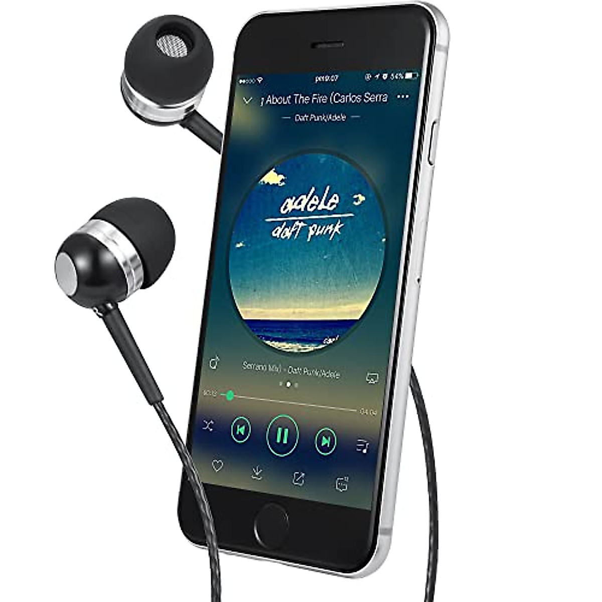 Betron in-Ear Headphones with Microphone - Balanced Audio Lightweight Tangle-Free Cord, Wired 3.5mm Jack