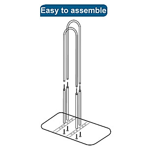 EASTTOWEST Hanger Stacker Organzier,33 inch Height Hanger Stand Clothes Hanger Storage Rack,Hanger Holder for Closet Laundry Room,White