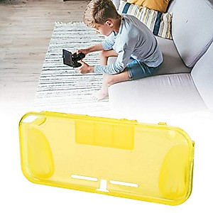 Socobeta Good Hand Feeling Sweat Proof Storage Accessories Protective Case Cover for Game Host(Yellow)