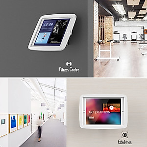 Beelta Tablet Wall Mount Compatible with 10.2 inch iPad 7th 8th 9th Gen Lockable Tiltable Anti Theft Security Adjustable