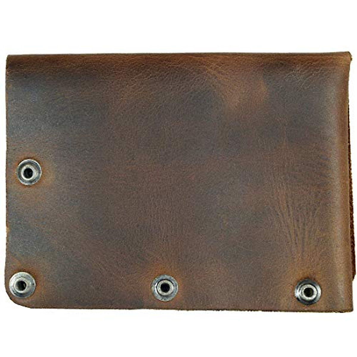 Hide & Drink, Leather Riveted Card Holder, Cash Wallet, Travel Case Organizer, Accessories, Handmade Includes 101 Year Warranty :: Bourbon Brown