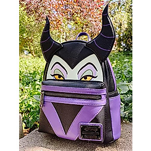 Loungefly Disney Maleficent Faux Leather Cosplay Womens Double Strap Shoulder Bag Purse