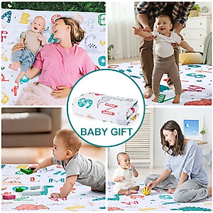 MEM Playpen Mat 71" X 59" Baby Play Mat, Thicken One-Piece Baby Crawling Mat, Non Slip Washable Play Mats for Floor, Cushioned Baby Playmat Floor Mat for Infants, Babies, Toddlers
