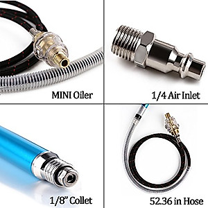 Valianto 1/8" (3mm) Air Micro Grinder, Pneumatic Pencil Die Grinder, 58000 RPM Free Speed