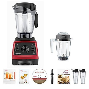 Vitamix 7500 Blender Super Package, with 32oz Dry Grain Jar and 2- 20oz To-Go Cups (Red)