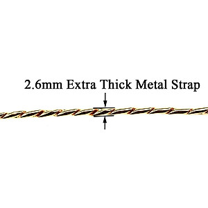 HAHIYO Mini Pochette Purse Chain Strap Thin Wide 7mm for LV Length 51.2 inches Thick 2.6mm Shiny Gold for Shoulder Cross Body Sling Handbag Wallet Clutch Comfortable Flat Metal Strap 1 Pack