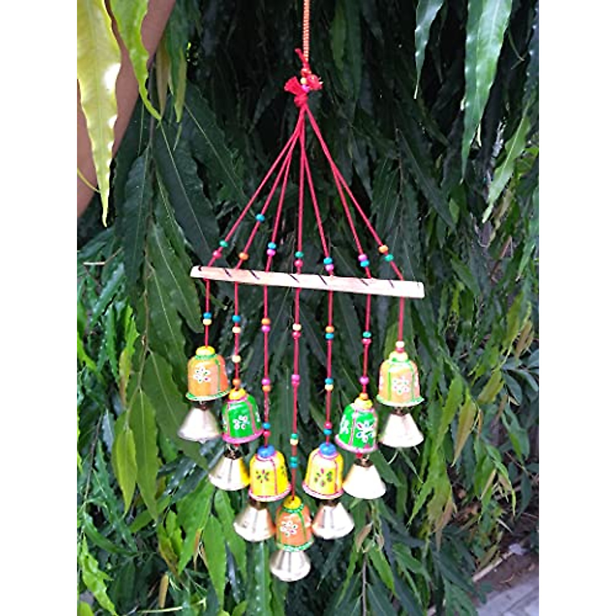 FIKIMOS Handmade Home Decoration Hanging Door Ornaments Bells (Theme of Triangle Bell)