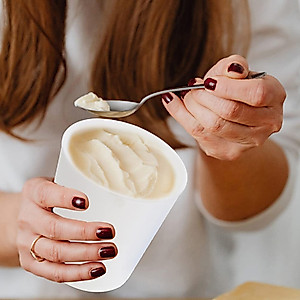 STOBAZA Ice Cream Pint Containers Freezer Storage Tubs with Silicone Lids for Ice Cream, Sorbet, Yogurt and Soup, Reusable Ice Cream Containers for Meal Prep，2.64 x 2.64 x 3.15 inches