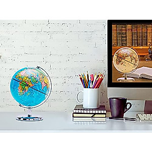 Exerz Political Globe Dia 5.5-inch (14cm)- Mini World Globe - Educational/Geographic