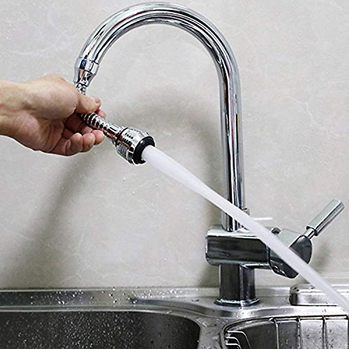 Kitchen Faucet Sprayer 360 Degrees Swivel, for Kitchen Sinks Sprayer Replacement Attachment, Laundry Sink Sprayer，Suitable for Thread Interface of Circular Faucet.Set of 1