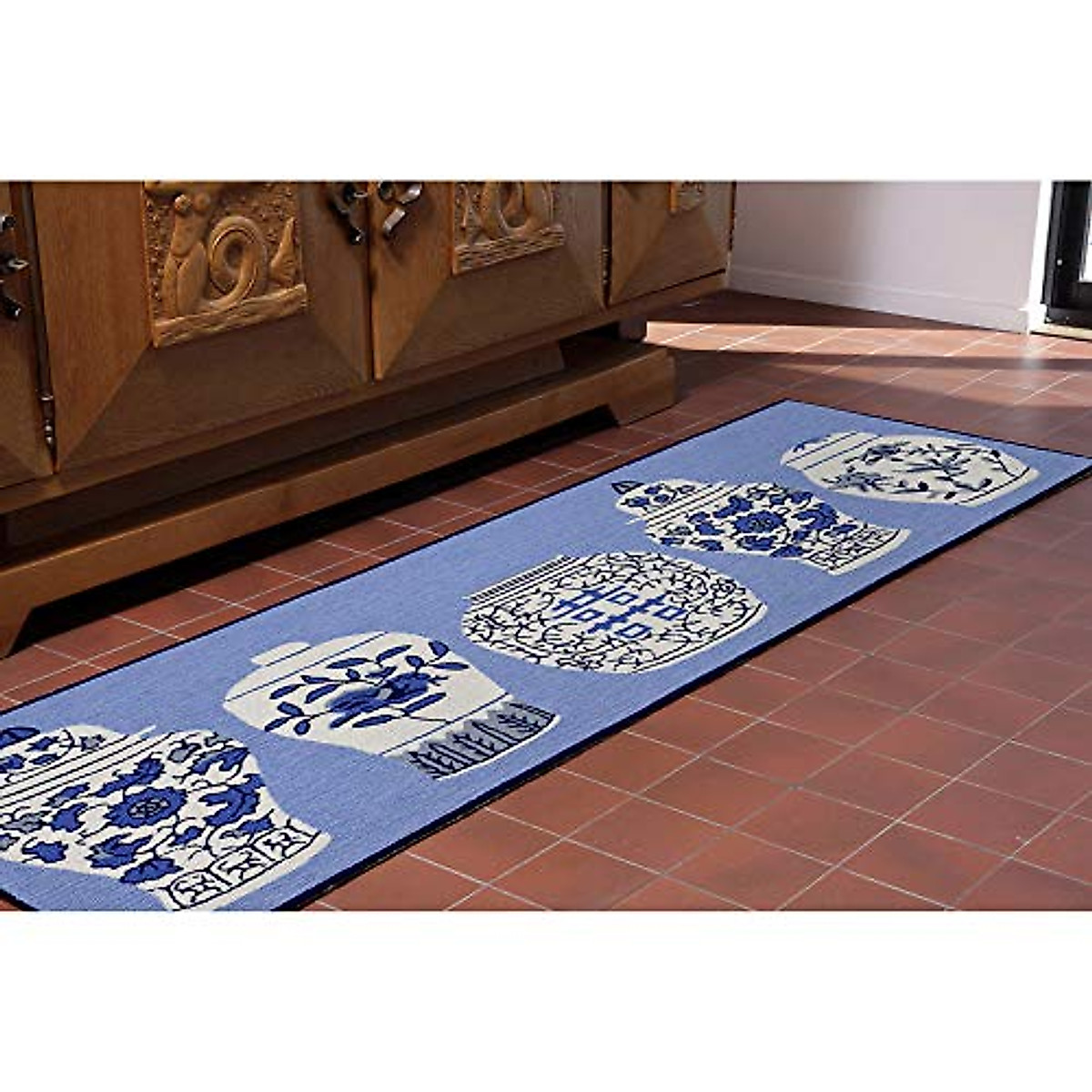 Liora Manne Frontporch Indoor/Outdoor Rug, 1 ft 8 in x 2 ft 6 in, Ginger Jars