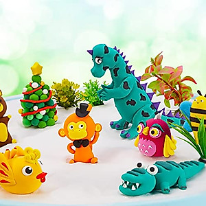 CiaraQ Modeling Clay Kit - 50 Colors Air Dry Ultra Light Clay, Safe & Non-Toxic, Great Gift for Kids.