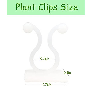 MDSOYOL Plant Climbing Wall Fixture Clips, (100pcs) Plant Fixer Self-Adhesive Hooks for Invisible Wall Vines Plant Fixation Plant Vine Traction Garden Vegetable Plant Binding (B-100 Pcs)