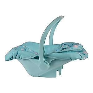 Adora Baby Doll Car Seat with with Removable Seat Cover - Machine Washable, Fits Most Dolls & Plush Animals Up To 20”, Birthday Gift For Children Ages 2+ - Blue Flower Power