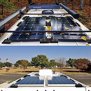 7PCS Solar Panel Mounting Brackets ABS Drill Free Corner Bracket Kit for RV, Boats, Caravans, Camper, Trailers, Vans, Sheds, Garages, Deck of Boats