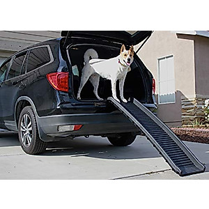 MaxWorks 50524 61" Portable Folding Pet Ramp, Black