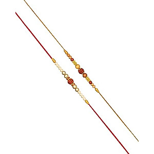 Chandan Simple Rakhi for Brother Small Bro Rakshabandhan Thread/Raksha Bandhan Rakhi (Design 4, Standard)