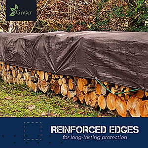 Tarps Heavy Duty Waterproof - Tarp Cover Brown/Silver, Thick Material, Tear Proof, UV Resistant, Heavy Duty Edges, Boat Tent, RV or Pool Cover 10x12