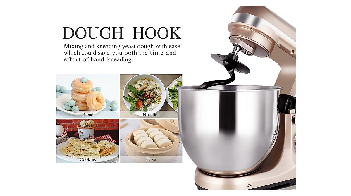MURENKING 6-Qt Stand Mixer with Timer & 500W Power