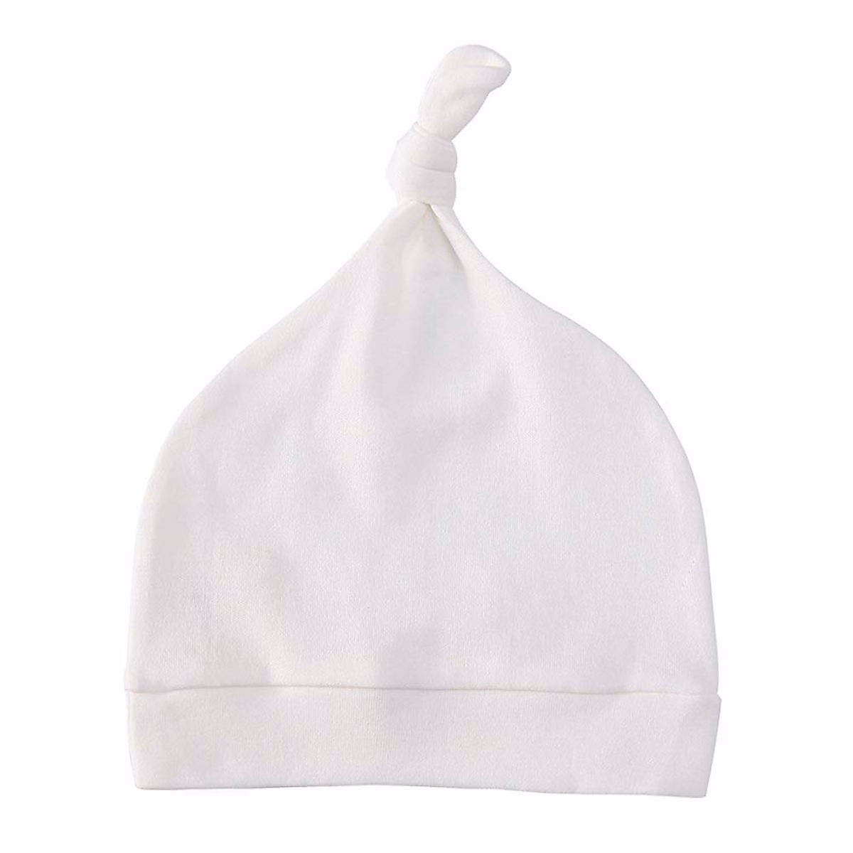 Owlivia Baby Organic Knot Hat, Newborn Hospital Baby Beanies, Unisex Infant Cap (Newborn, Off-White)