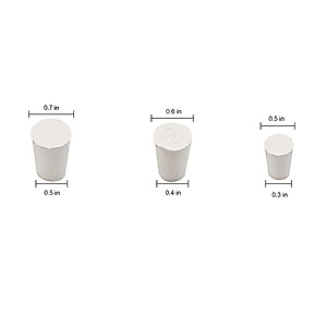 Dielianyi 29PCS Rubber Stopper for Salt and Pepper Shakers Ceramics Piggy Bank 3 Sizes Replacement Round Stoppers 2 funnel Rubber Hole Plug Rubber Insert Salt Pepper Shaker Jars Jugs Crafts Holes