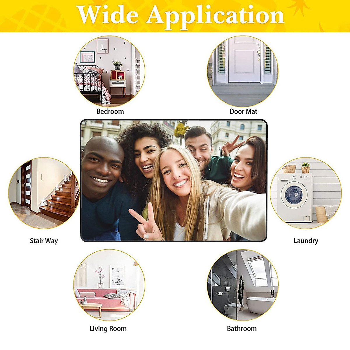 Custom Carpet Indoor Customized Photo Rug with Your Special Image Personalized Mat for Decorating Your Living Room,Office,Bedroom