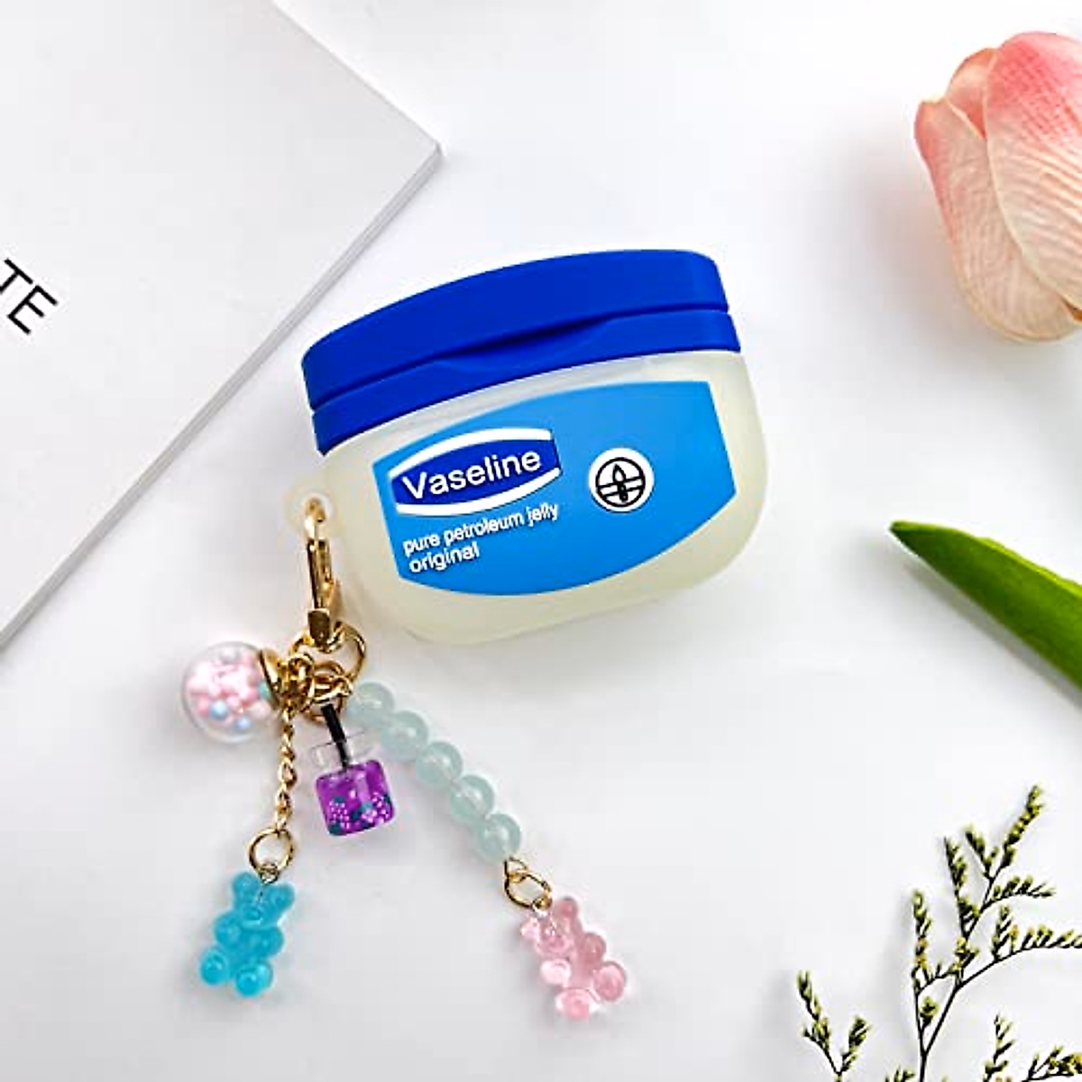 Case for AirPods Pro 2 Case 2022,8 in 1 Cartoon Funny AirPods Pro 2nd Generation Case with Cute Kawaii bear Lucky Ball Keychain Silicone Protective Cover for Apple AirPod Pro 2 Case Women Boys-Vaselin