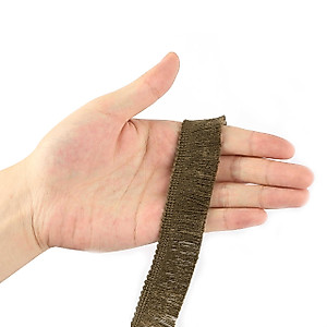 BEL AVENIR Sewing Fringe Trim 13.7 Yards x 1 Inch Tassel Trim Sewing Accessory Lace for Clothes Home Decoration DIY (Dark Coffee)