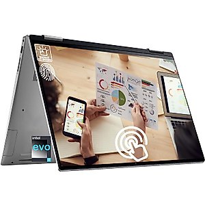 Dell Inspiron 7620 2-in-1 Business Laptop, 16 Inch WUXGA Touchscreen, 12th Gen Intel Evo i7-1260P, Windows 11 Pro, 64GB RAM, 2TB SSD, Backlit Keyboard, Fingerprint Reader, Type-C, Silver