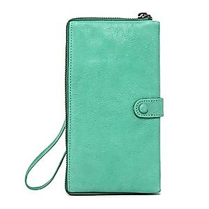 OLD TREND Leather Clutch Savanna Wallet (Aqua)