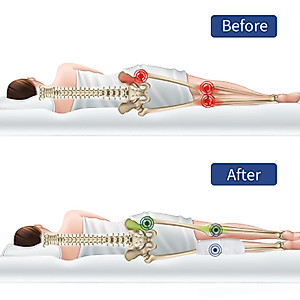 HOMBYS Knee Pillow for Side Sleepers,Down Alternative Between Leg Pillow for Sleeping,Under Knee Pillow for Sleeping on Back,Spine Alignment, Lower Back Pain Relief,Pregnancy Support,4 inch