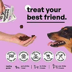 Hemp Hounds - Melatonin Free Calming Chews for Dogs - Fireworks Stress - Dog Calming Treats for Anxiety Relief - 90 Count - Dog Separation Anxiety Treats - Beef Liver Flavor - Adaptogens - 11.9 oz