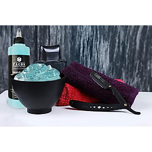 Facón Transparent Non-Foaming Clear Shave Gel with Skin Soothing Aloe Vera, Cooling Menthol Peppermint Oil, Sandalwood Oil Scent - Extra Glide for an Ultra-Clean Smooth Shave (10 fl oz / 296 ml)