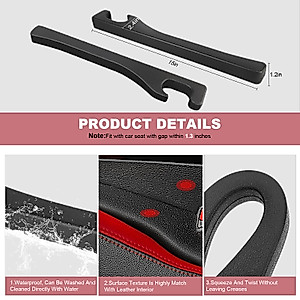 KAYZT Seat Gap Filler Universal Fit Car SUV to Fill The Gaps Between Seat and Console Blocker Stopper Pack of 2 Black