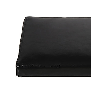 Custom Bench Cushion, Chair Pad Personalize for Outdoor Indoor Leather Waterproof, Cushion for Garden Patio Furniture Seat, Black