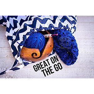 Wooden Yarn Bowl Holder Rosewood - Knitting Bowl with Holes Storage - Crochet Yarn Holder Bowl - Perfect for Mother's Day!