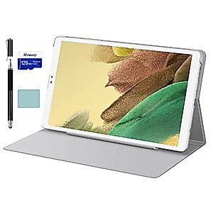 SAMSUNG Galaxy Tab A7 Lite 8.7-inch (1340x800) WiFi Tablet Bundle, Octa-Core Mediatek MT8768T Processor, 3GB RAM, 32GB Storage, Android Q, Silver + Accessories