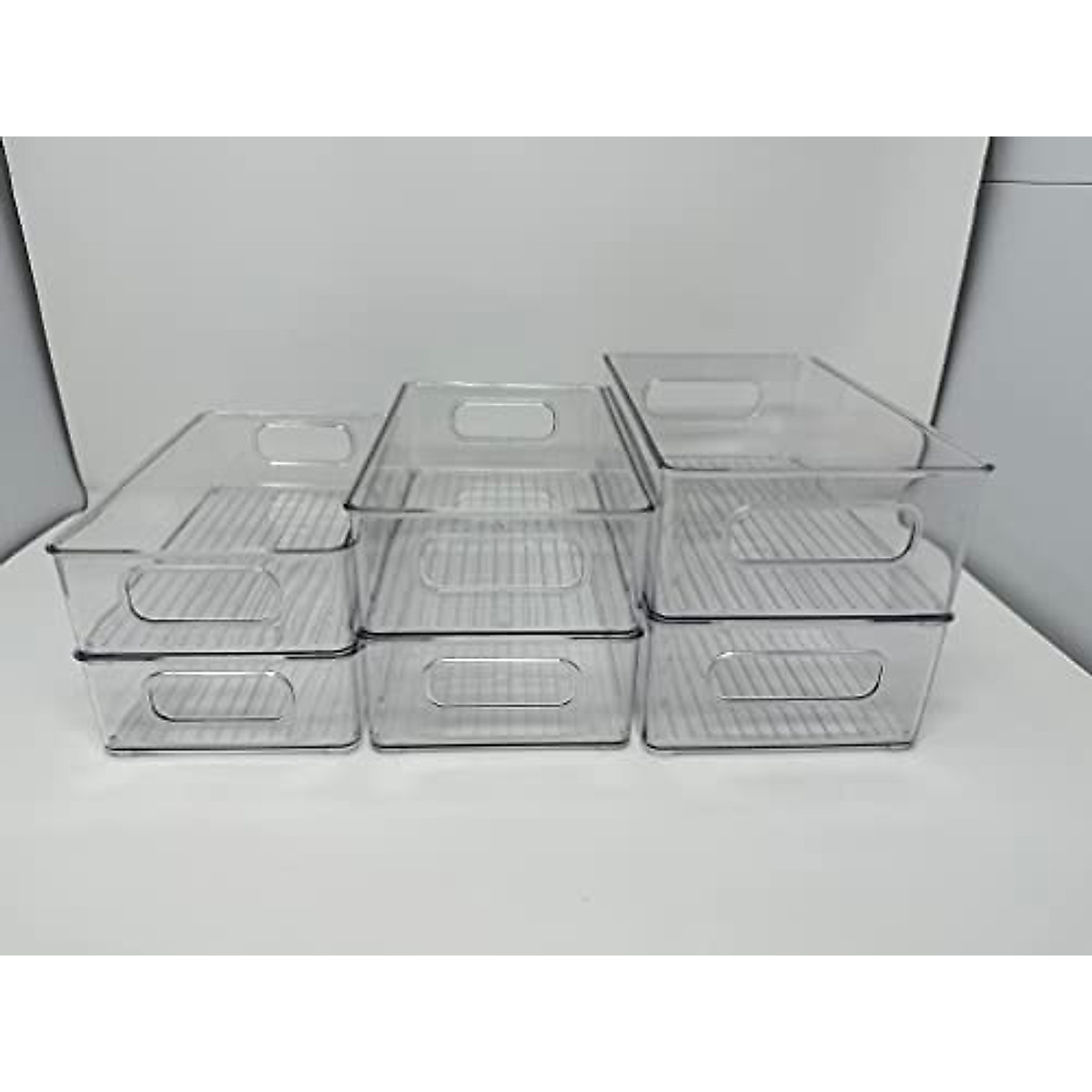 RedSodium Freezer,Refrigerator Fridge Bins in 3 sizes - 6pack