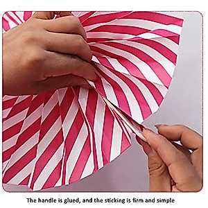 Jarcgoer Paper Fan Flowers，6pcs/Set Paper Fans Set Hanging Pinwheels Fan DIY Paper Craft for Wedding Birthday Christmas Party Decoration Hanging Paper Fan Flower Decoration (Yellow)