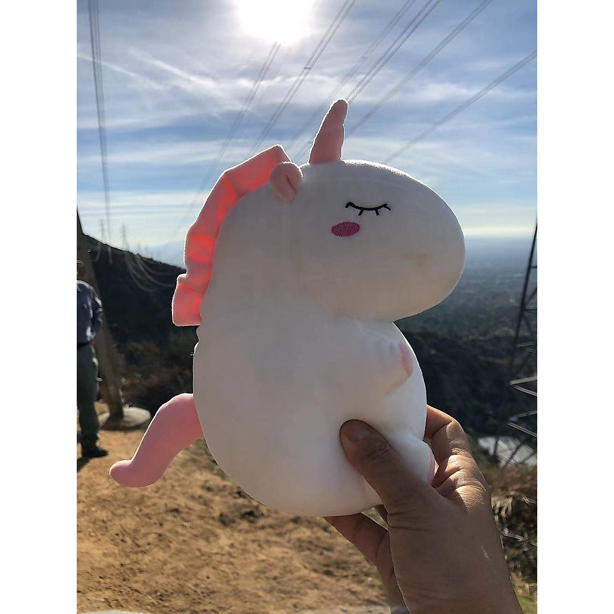 Plushland Soft Plush Unicorn Pillow Stuffed Animal Hugging White Throw Pillow Cushion Toy for Kids Teens Adult Gift Birthday, Valentine, Christmas (Unicorn)