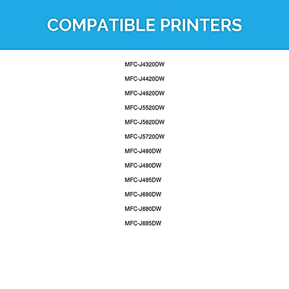 LD Compatible Ink Cartridge Replacement for Brother LC203 High Yield (Black, Cyan, Magenta, Yellow, 4-Pack)