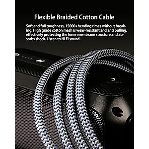 Impeto RCA Cable 2RCA to 2RCA Stereo Audio Cable 24K Gold Plated Connector,2Male to 2Male RCA Cord for Home Theater, HDTV, Amplifiers, Hi-Fi Systems(4.9FT)