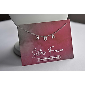 Sorority Shop Lambda Theta Alpha Necklace — LTA Name Necklace, Stainless Steel Sorority Gifts Necklace, Long-Lasting Lambda Theta Alpha Gifts for Women